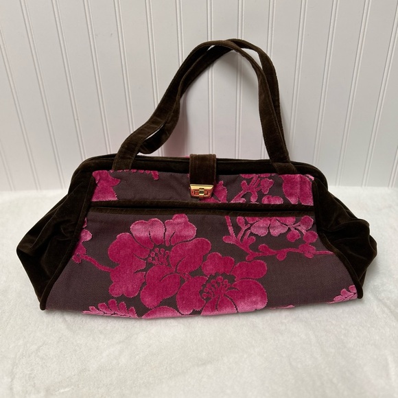 Offhand Designs | Bags | Offhand Designs Embossed Velvet Knitting Bag ...